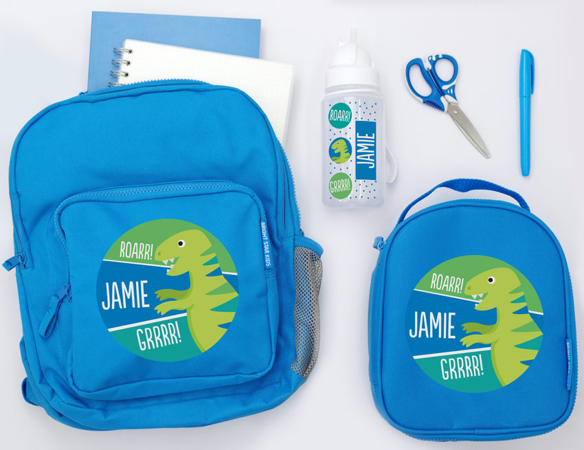 Personalised Dinosaur Back To School Combo